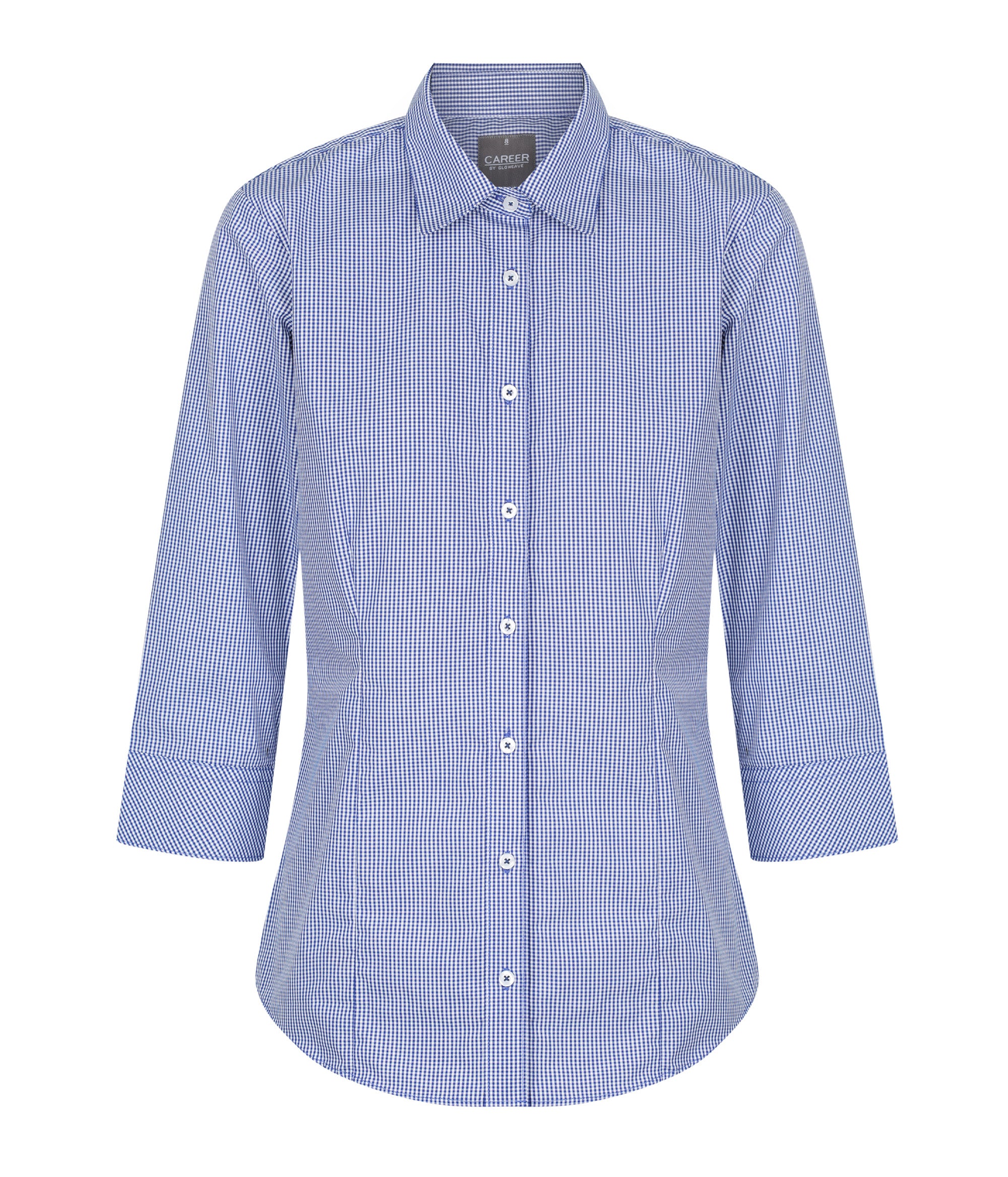 1637WZ Women's Gingham 3/4 Sleeve Shirt | Westgarth | Worklocker