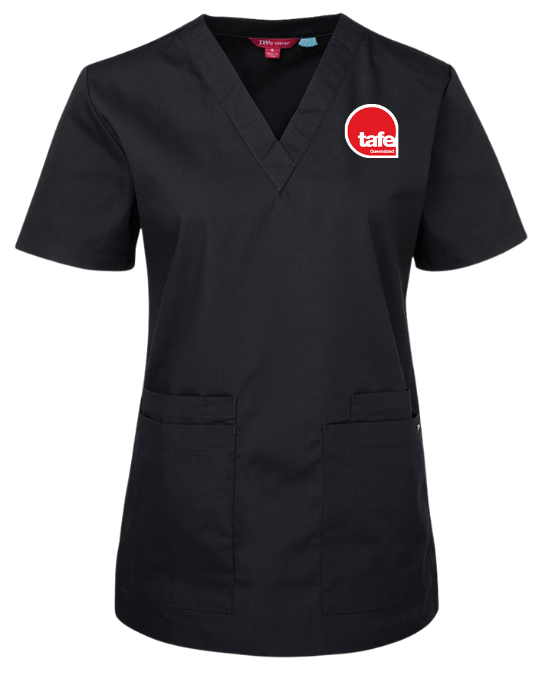 TAFE QLD Ladies Scrub Top