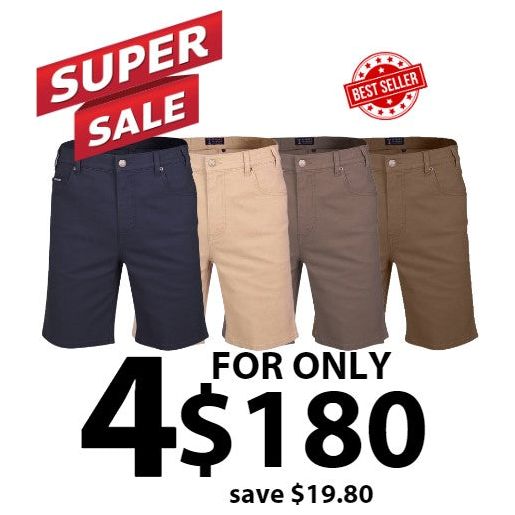 Pilbara RMPC033 Cotton Stretch Jean Short